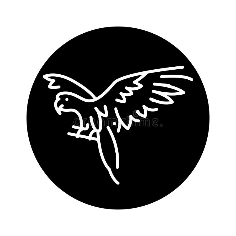 Icono De Color De Ara Cloropterus. Macaw Ilustración del Vector ...