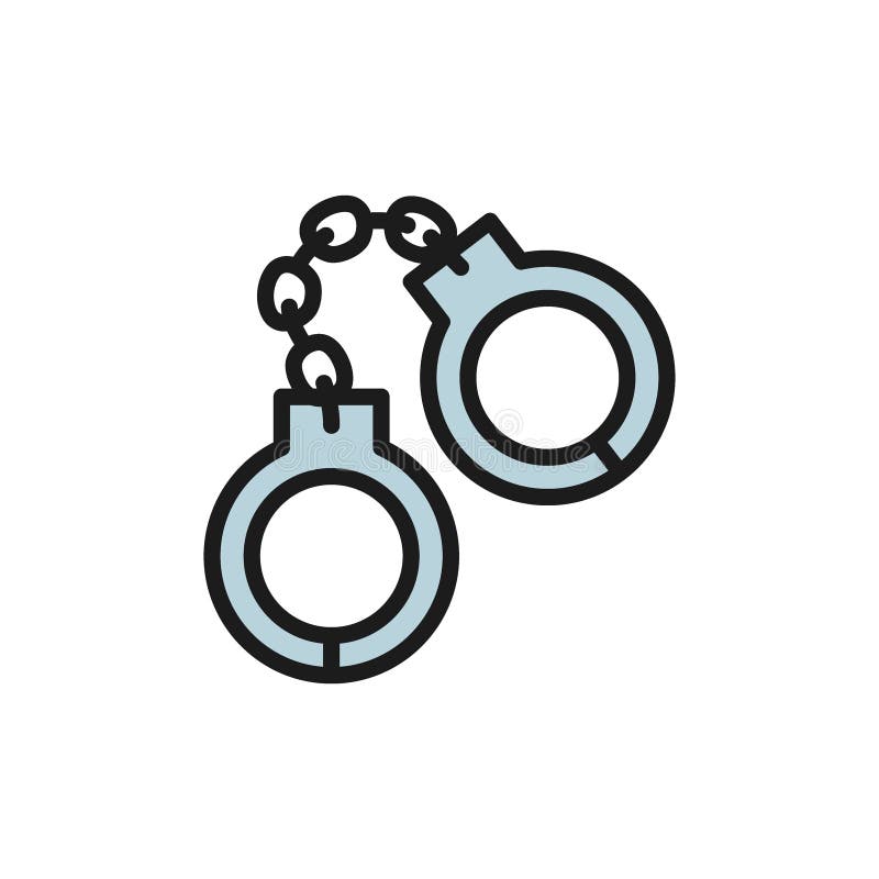 Icono Plano Del Vector Del Diseño De Las Esposas Ilustración Del Vector