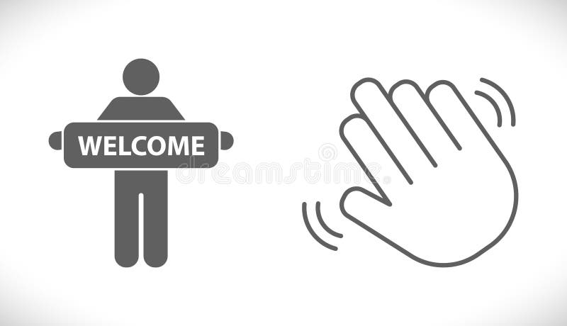 Icono De Concepto De Bienvenida Ilustración del Vector - Ilustración de ...