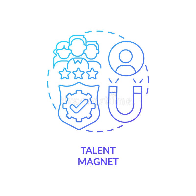 Icono De Concepto De Gradiente Azul Del Imán De Talento Ilustración del ... Icono De Concepto De Gradiente Azul Del Imán De Talento Ilustración del ...