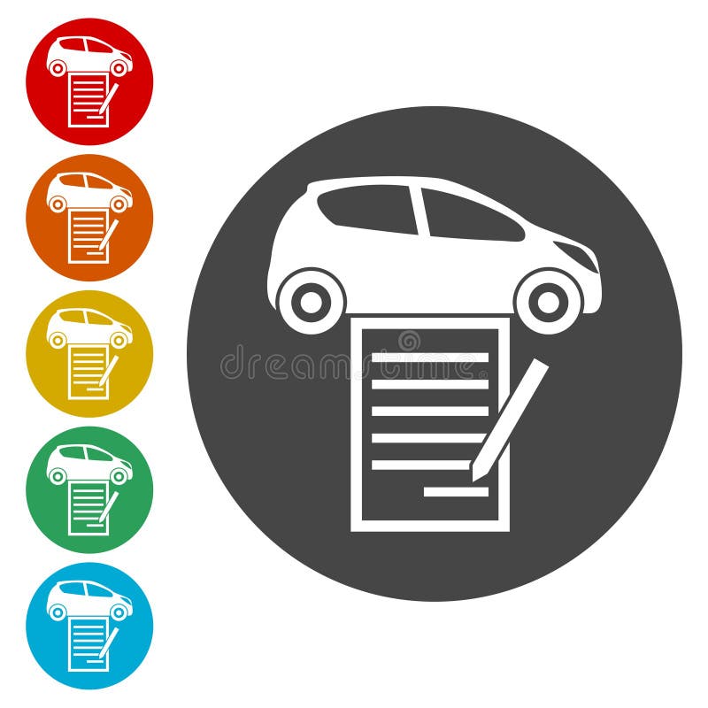 Icono De Contrato Aislado En Fondo Blanco Ilustración del Vector ...