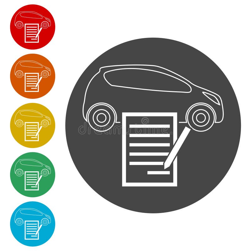 Icono De Contrato Aislado En Fondo Blanco Ilustración del Vector ...