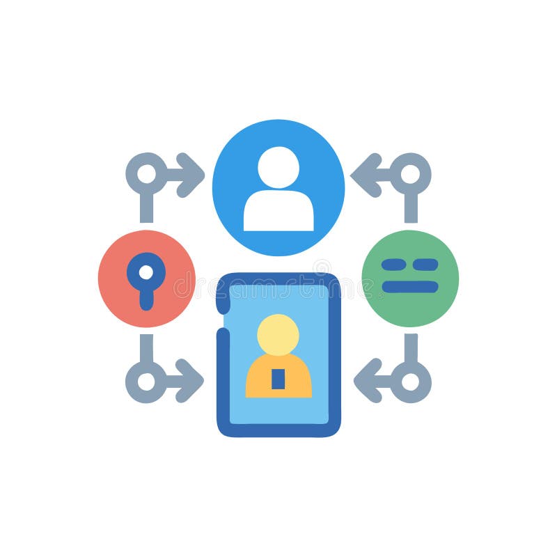 Icono De Control De Acceso Basado En Roles Stock de ilustración ...