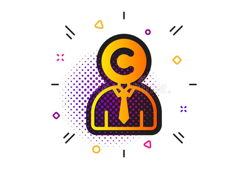 Icono De Copyrighter Muestra De La Persona Del Escritor Vector ...