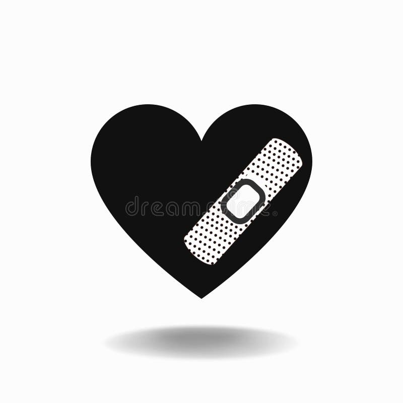 Icono de corazón vendado stock de ilustración. Ilustración de diagrama ...
