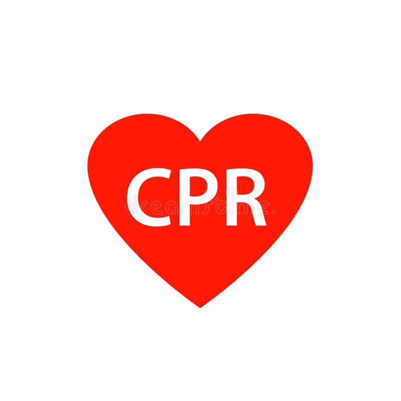 Icono de corazón de cpr ilustración del vector. Ilustración de blanco - 299621536