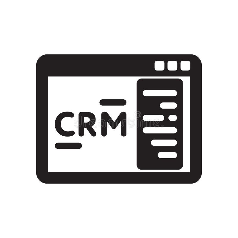 Icono De CRM Aislado En El Fondo Blanco Ilustración del Vector - Ilustración de ayuda, mercado ...