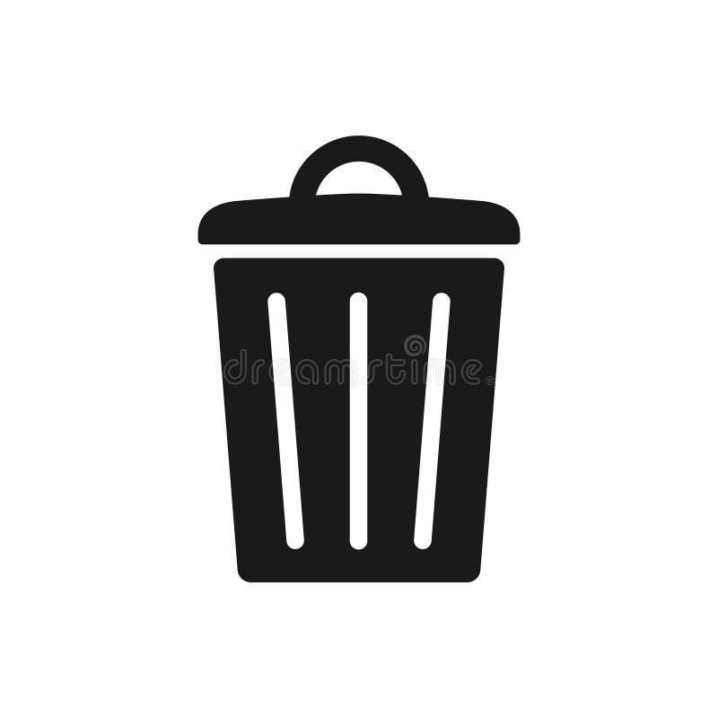 Icono De Cubo De Basura Vectorial Icono De Cubo De Basura Ilustración