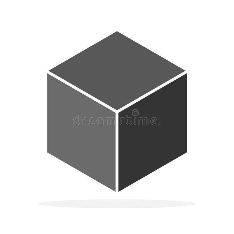 Icono de cubo - vector stock de ilustración. Ilustración de objeto ...