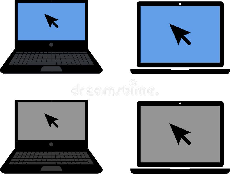 Icono De Cursor En Blanco Y Negro. Ilustración del Vector - Ilustración de nota, negro: 358337228