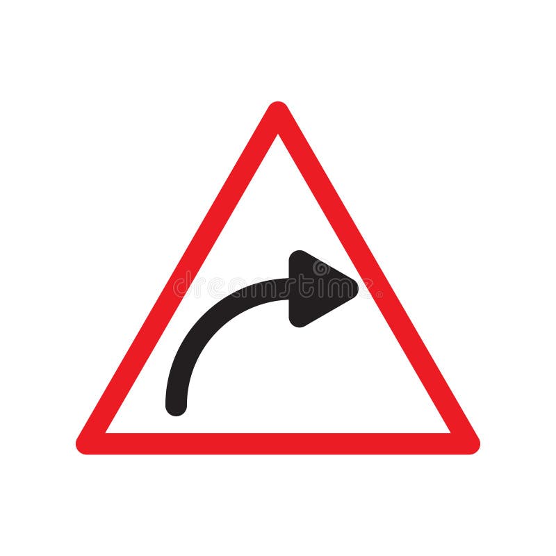 Icono de curva derecha ilustración del vector. Ilustración de indicador ...