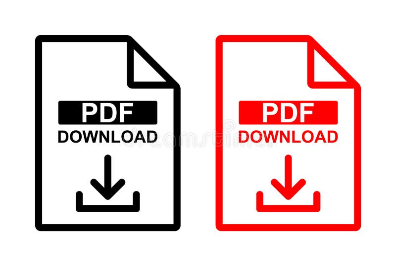 Icono De Descarga De Archivos Pdf Ilustración del Vector - Ilustración ...