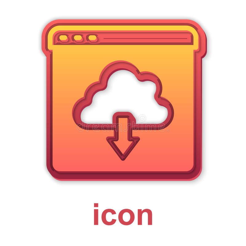 Icono De Descarga De Nube Dorada Aislado En Fondo Blanco. Vector Stock ... Icono De Descarga De Nube Dorada Aislado En Fondo Blanco. Vector Stock ...