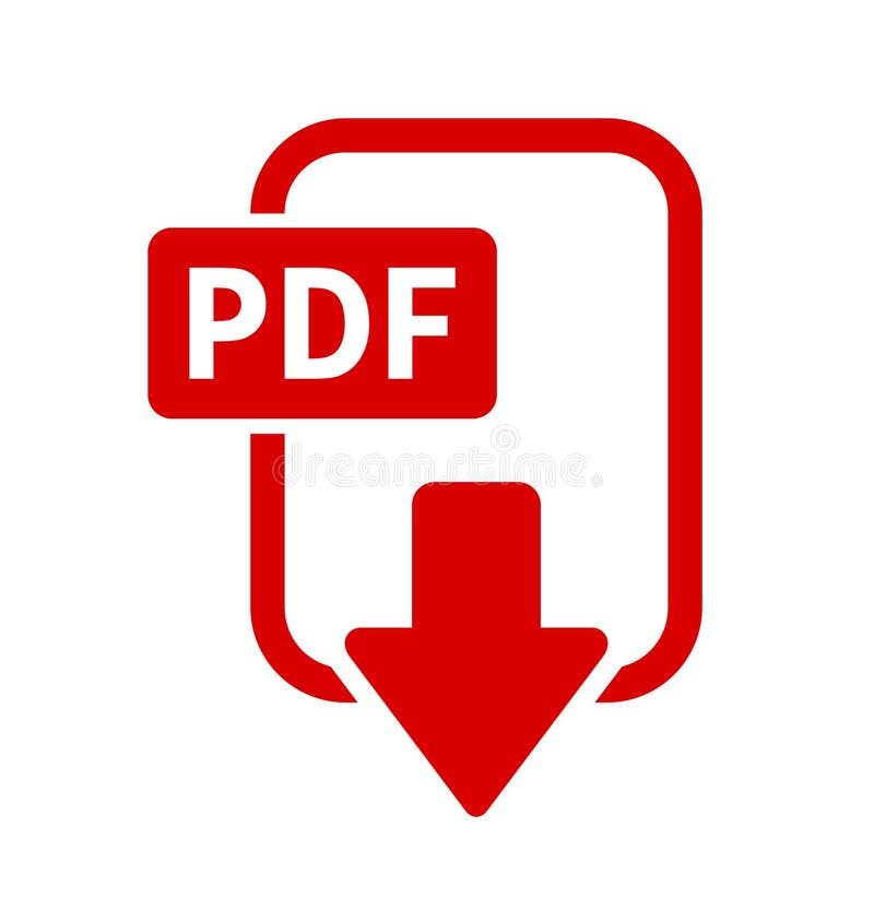 Icono de descarga de pdf ilustración del vector. Ilustración de forma - 303311400