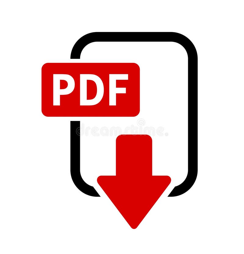 Icono de descarga de pdf ilustración del vector. Ilustración de vector ...