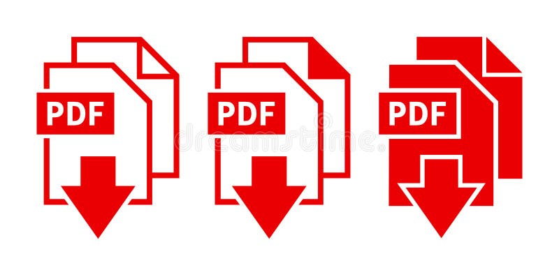 Icono de descarga de pdf ilustración del vector. Ilustración de oficina ...