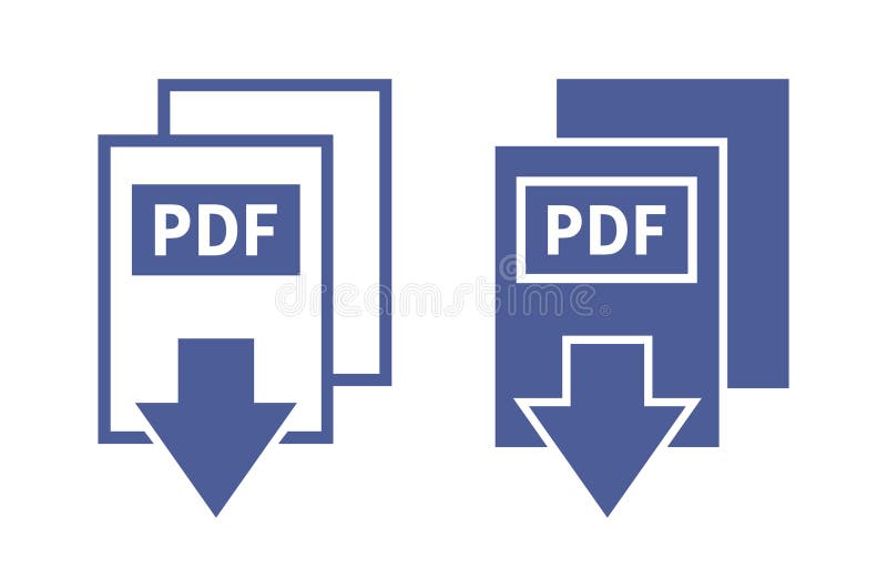 Icono de descarga de pdf ilustración del vector. Ilustración de icono ...