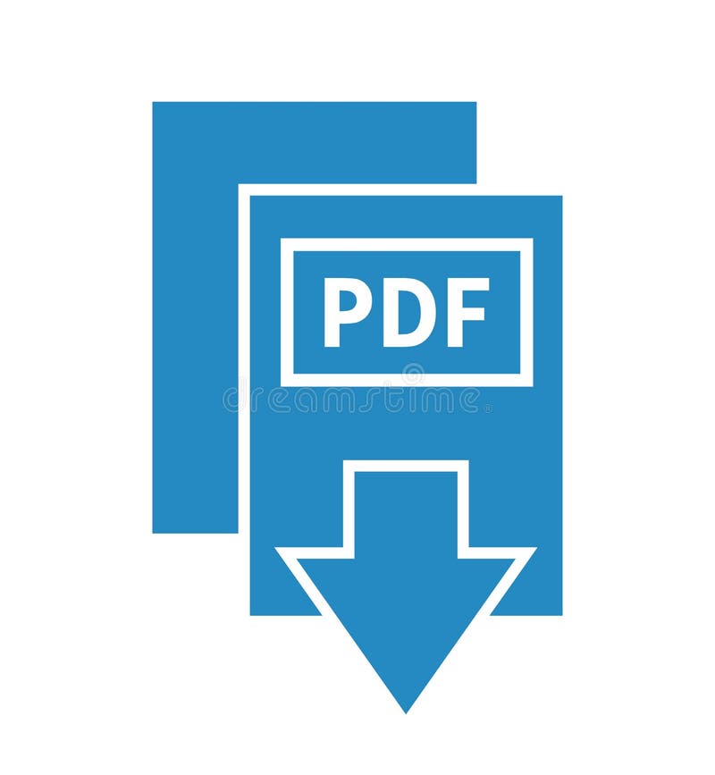 Icono de descarga de pdf ilustración del vector. Ilustración de archivo ...