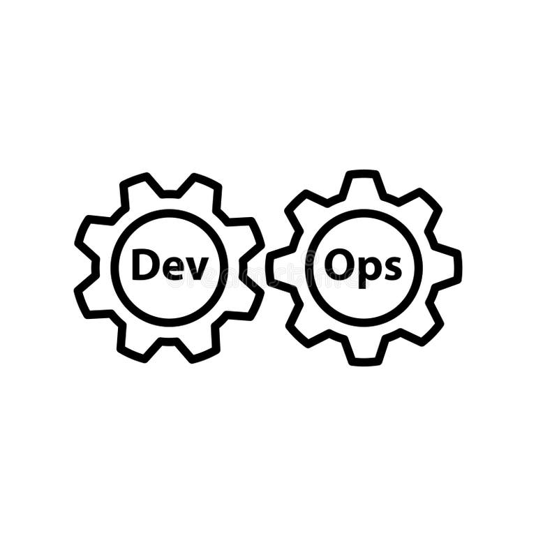 Icono De DEVOPS En Un Fondo Blanco Ilustración del Vector - Ilustración ...