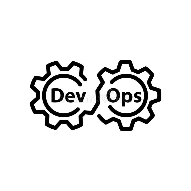 Icono De DEVOPS En Un Fondo Blanco Ilustración del Vector - Ilustración ...