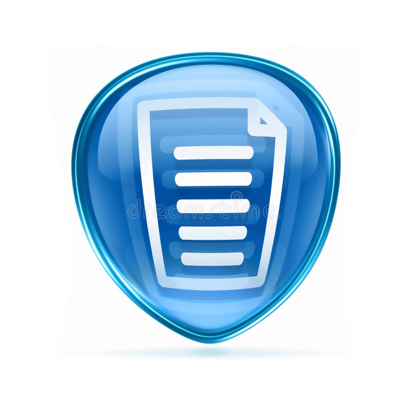 Icono de documento azul. stock de ilustración. Ilustración de blanco ...
