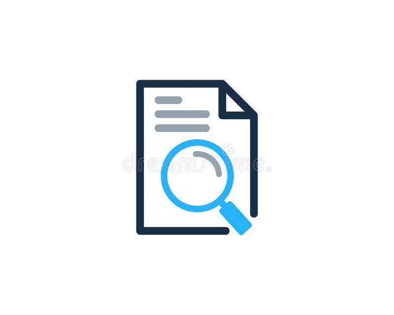 Icono De Documento Del Hallazgo De La Búsqueda Logo Design Element ...