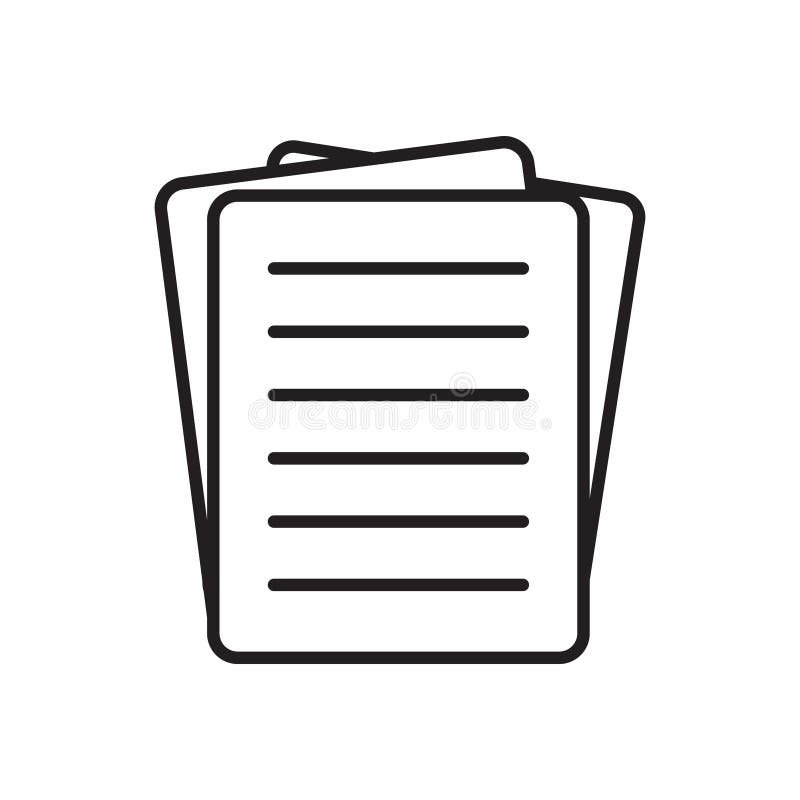 Icono De Documento. Elemento De Diseño De Icono De Vector De Documento ...