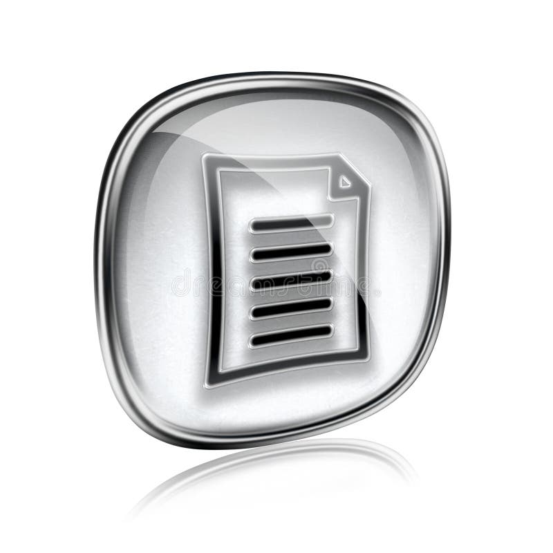 Icono de documento gris. stock de ilustración. Ilustración de correo ...