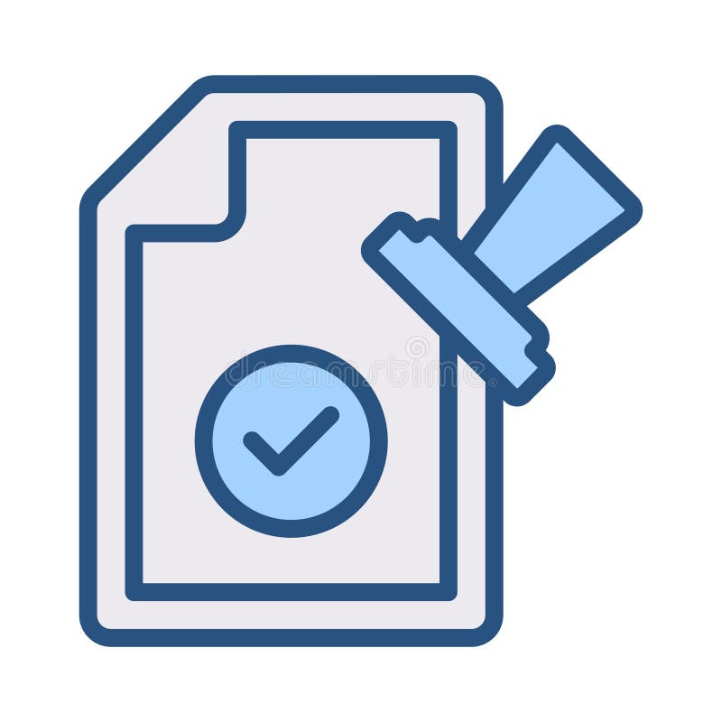 Icono de documento válido ilustración del vector. Ilustración de vector ...