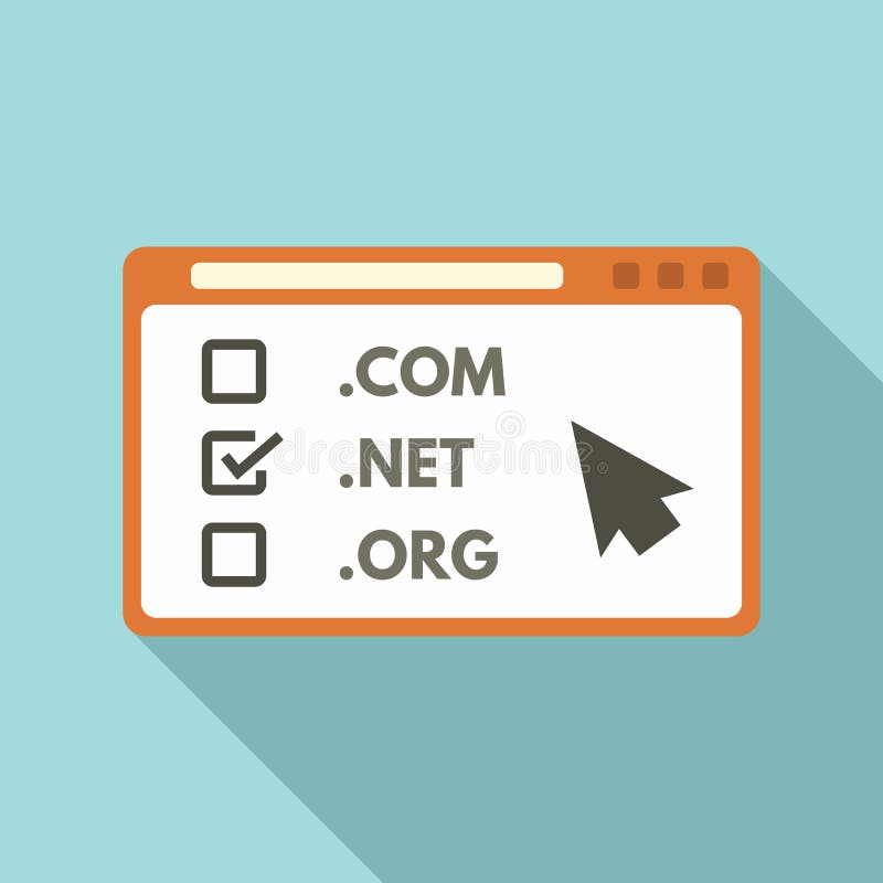 Icono De Dominio Web, Estilo Plano Ilustración del Vector - Ilustración ...
