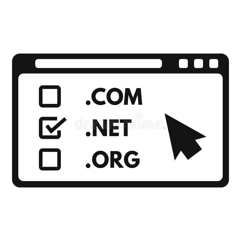 Icono De Dominio Web, Estilo Simple Ilustración del Vector ...