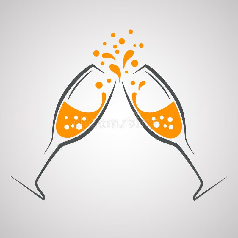 Icono De Dos Copas, Logotipo, Muestra, Emblema - Vector Ilustración del ...