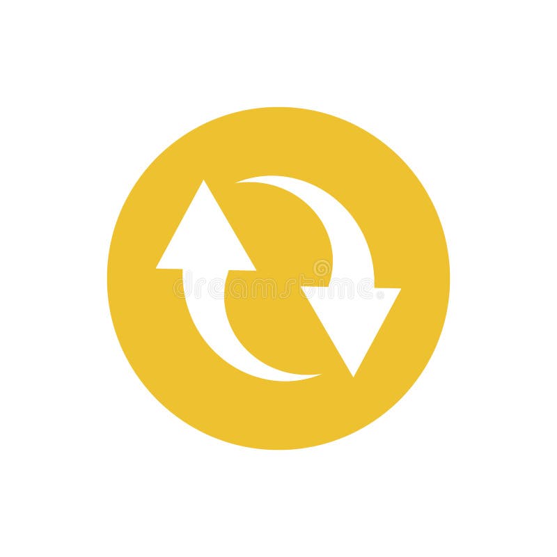 Signo Lineal De Reemplazo De Icono De Doble Flecha Inversa. Trazo ...