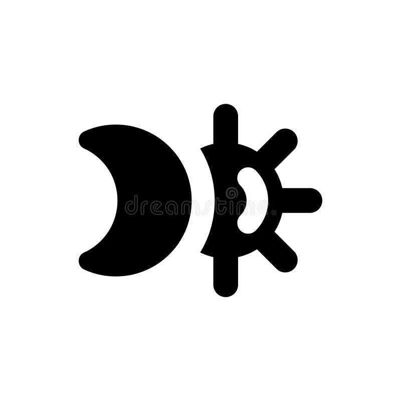 Icono de eclipse ilustración del vector. Ilustración de cielo - 230674828