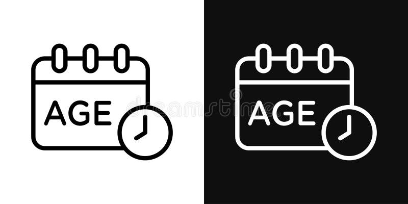 Icono de edad ilustración del vector. Ilustración de edad - 330451689