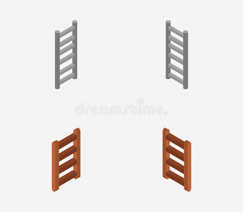 Icono De Escalera Ilustrado En Vector Sobre Fondo Blanco Stock de ...