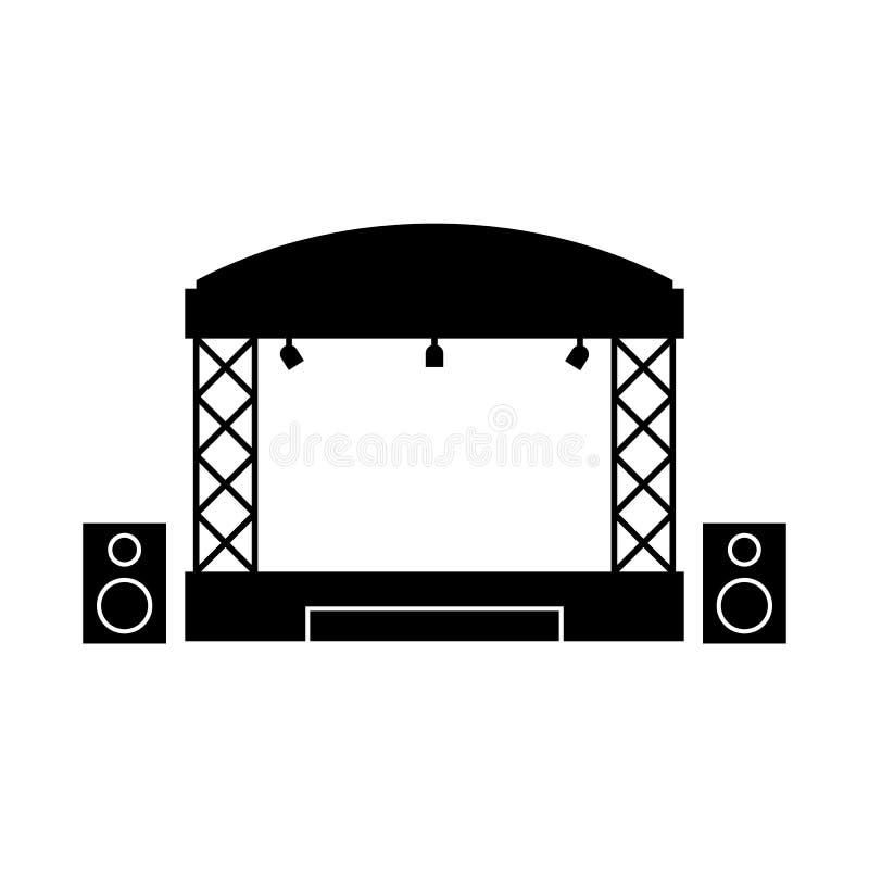 Icono De Escenario Vector Logo Plantilla Ilustración del Vector ...