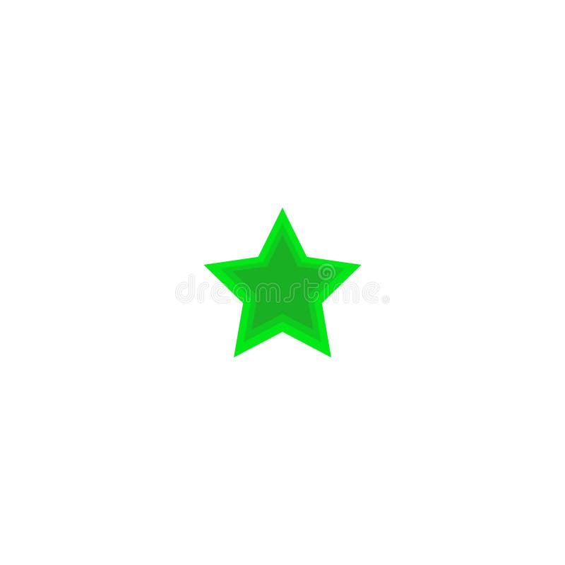 Icono De Estrella Verde Sobre Fondo Blanco. Eps10 Stock de ilustración ...