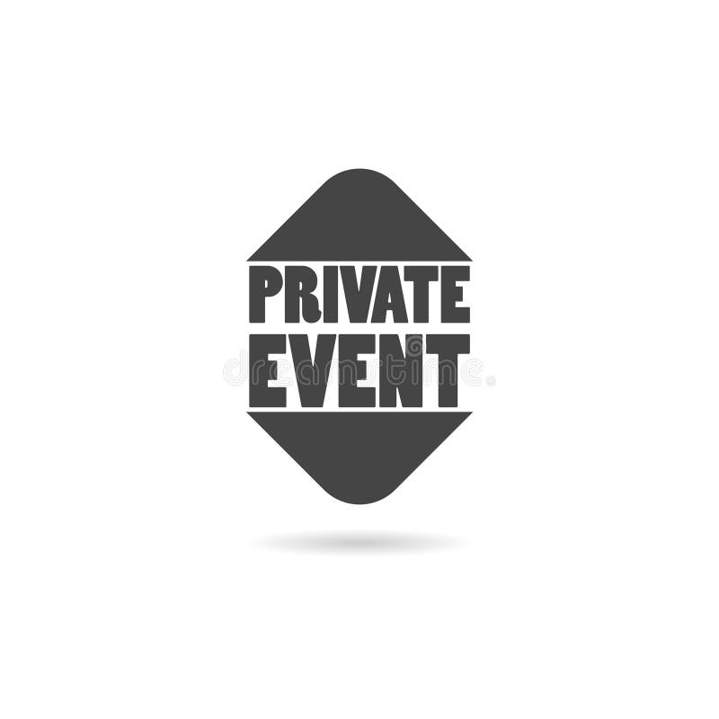 Icono De Evento Privado Con Sombra Ilustración del Vector - Ilustración ...