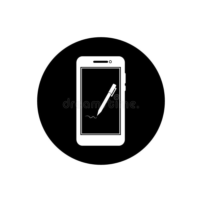 Icono de firma digital. ilustración del vector. Ilustración de ...