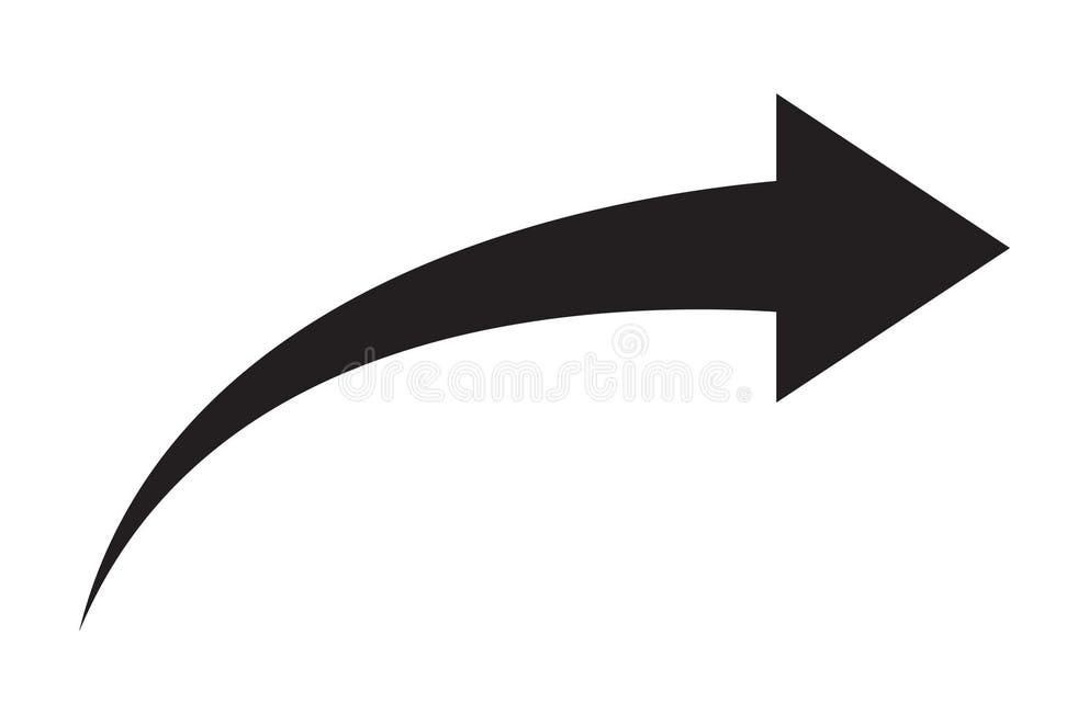 Icono de flecha curvada ilustración del vector. Ilustración de elemento ...