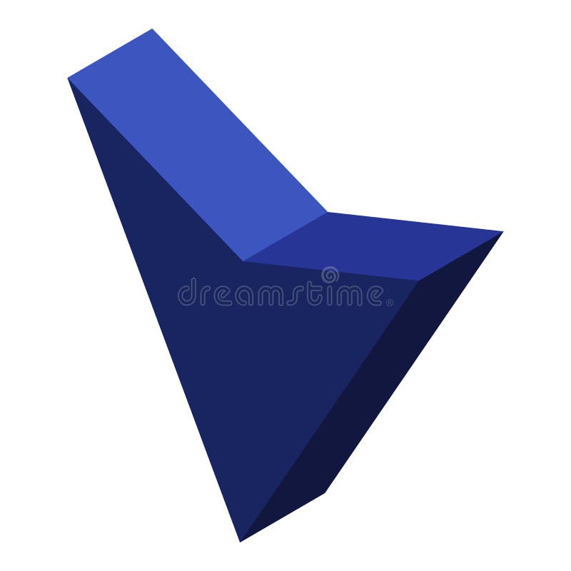 Icono De Flecha Del Cursor Azul, Estilo IsomÃ©trico Ilustración del ...