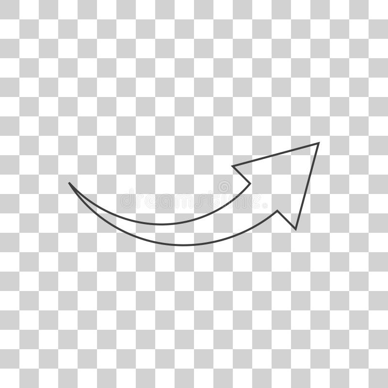 Icono De Flecha En Fondo Transparente. Icono De Flecha Curva ...