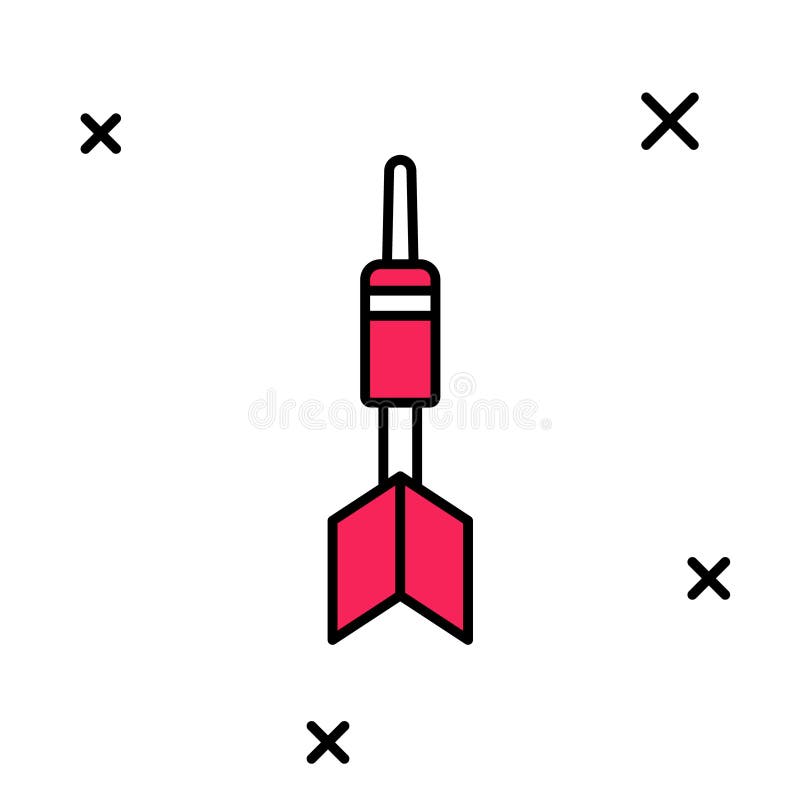 Icono De Flecha De Esquema Relleno Aislado En Fondo Blanco. Vector ...