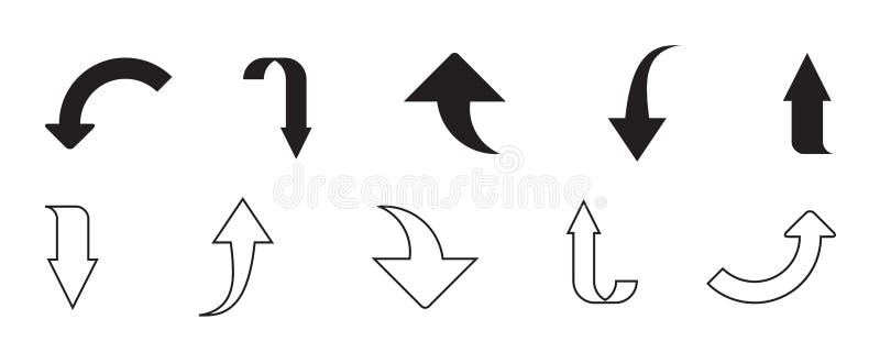 Icono de flecha grande stock de ilustración. Ilustración de elementos ...