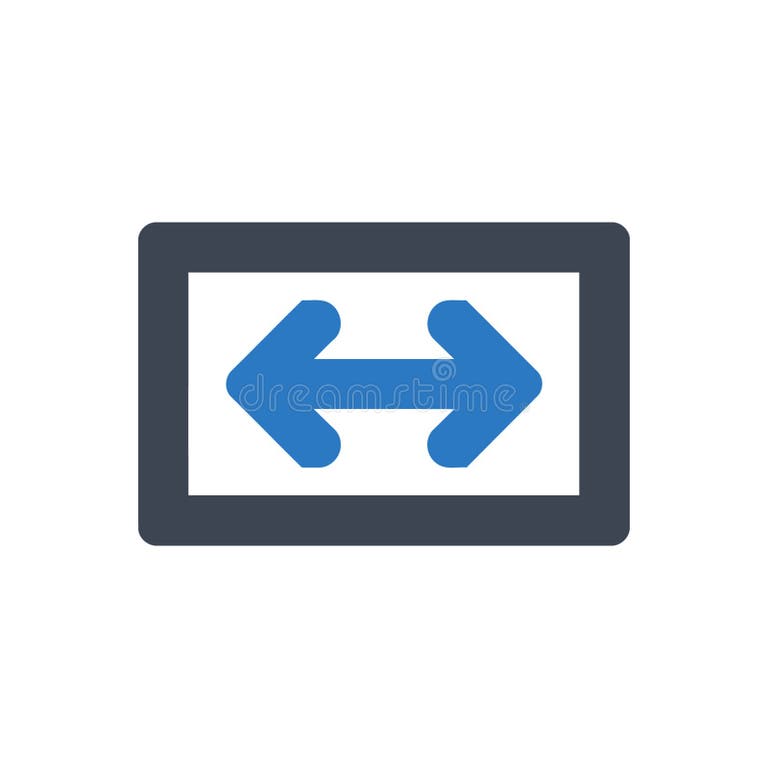 Icono de flecha horizontal ilustración del vector. Ilustración de ...