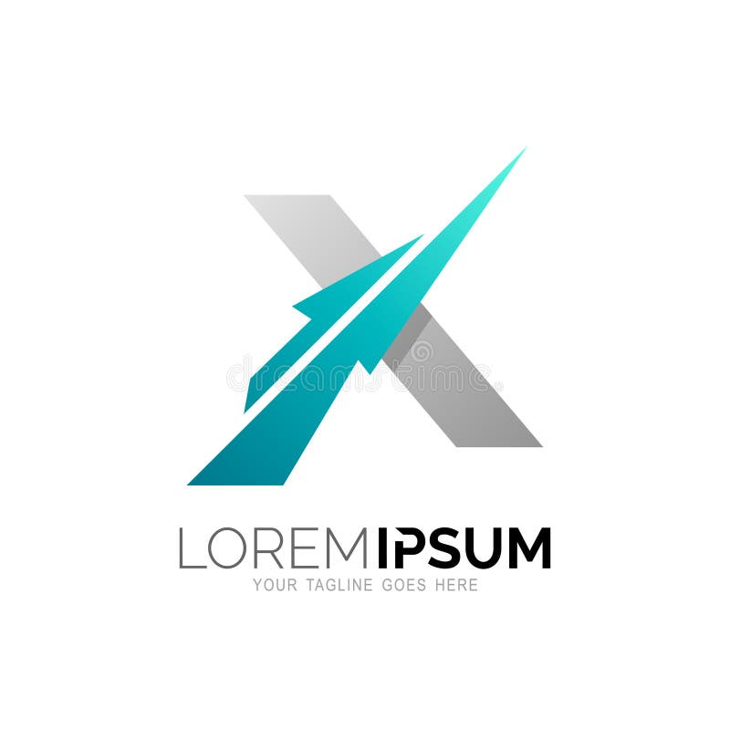 Icono De Flecha X Y Flecha De Logo Grabado Ilustración del Vector ...