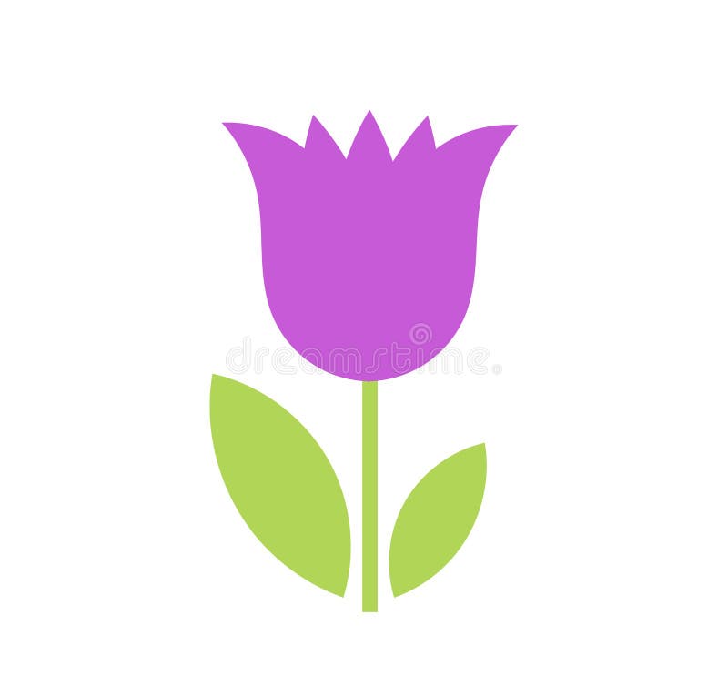 Icono de flor morada ilustración del vector. Ilustración de floral ...