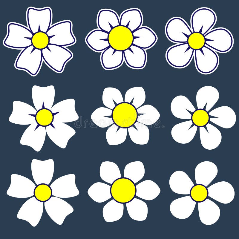 Icono De Flor Simple Icono Plano Aislado Stock de ilustración ...