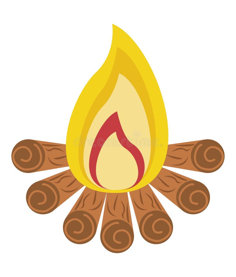 Icono de fogata ilustración del vector. Ilustración de vector - 213543117